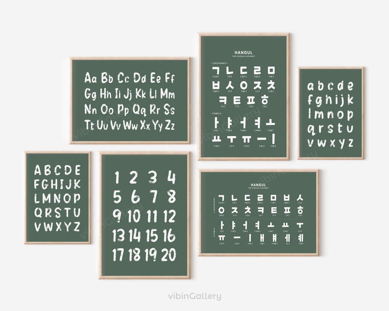 Hangul Alphabet Chart With Pronunciation, Korean Consonants & Vowels ...