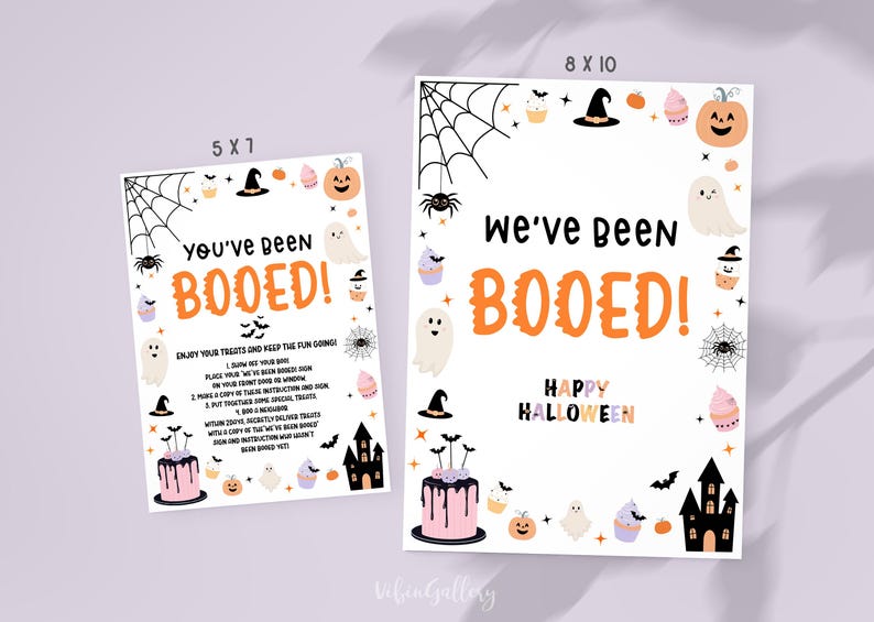 You've Been Booed Printable We've Been Booed Sign and Instruction ...