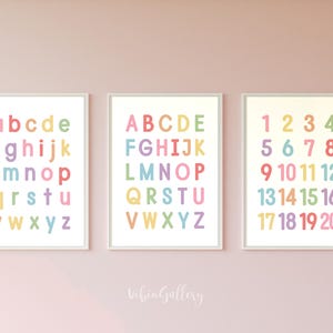 Lowercase Alphabet Poster | Pastel Wall Art| Rainbow Alphabet Poster ...
