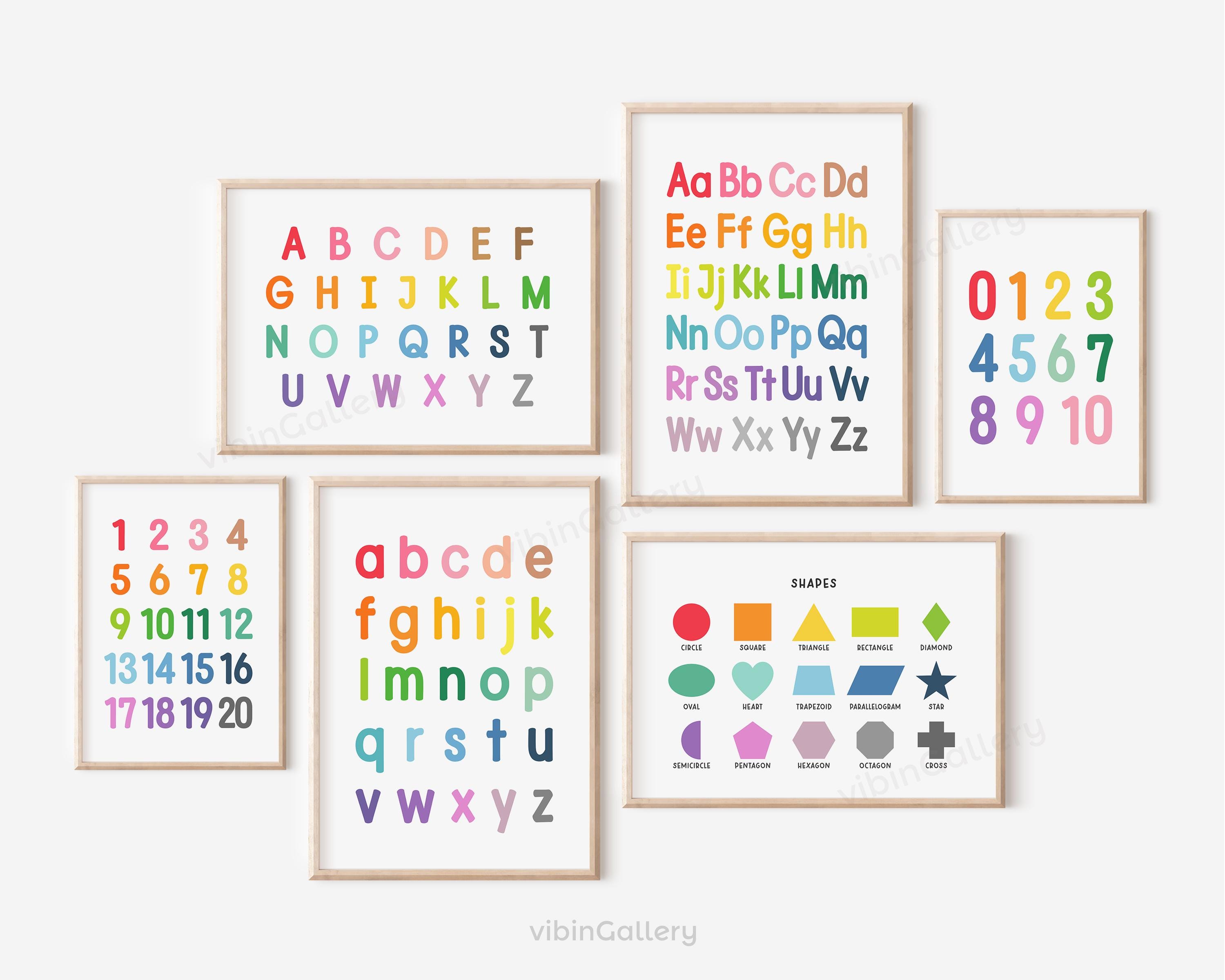 Rainbow Alphabet Poster Print | Rainbow Wall Decor | Uppercase Abc ...