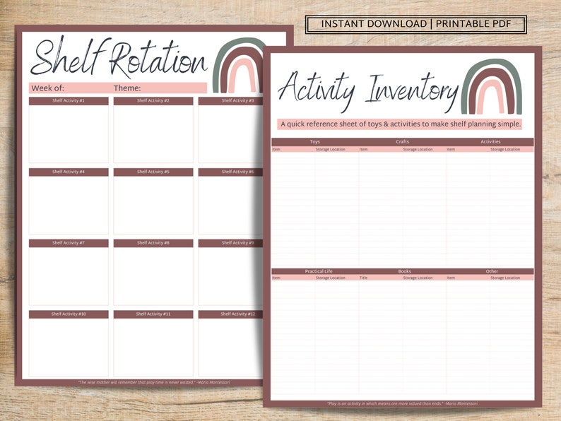 Montessori Lesson Planning Mini Bundle | Printable + Digital Planner ...