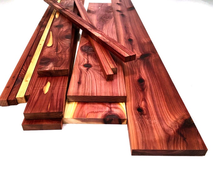 1/2 Eastern Red Cedar Shelves, Sanded Oil Finished Natural Color ...