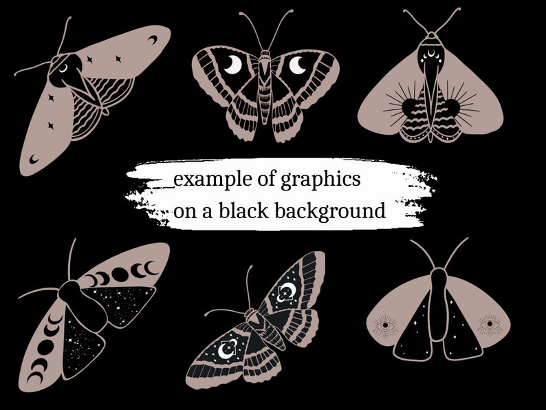 Witchy PNG, Nature Clipart, Gothic Clipart, Moth Clipart, Witch Clipart ...