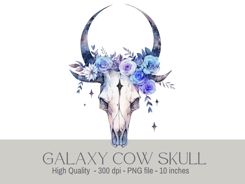 Bull Skull PNG, Western PNG, Gothic Western Sublimation Designs, Boho ...