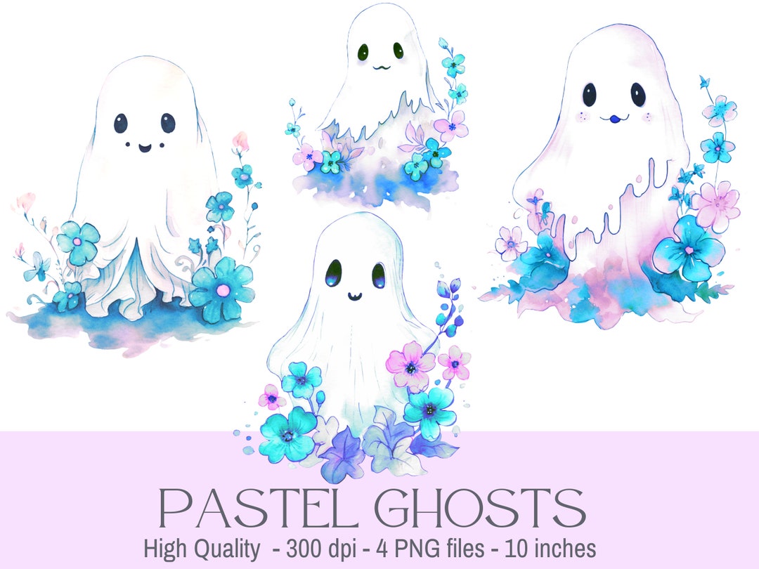Pastel Halloween PNG, Cute Halloween PNG, Ghost PNG, Supernatural Png ...