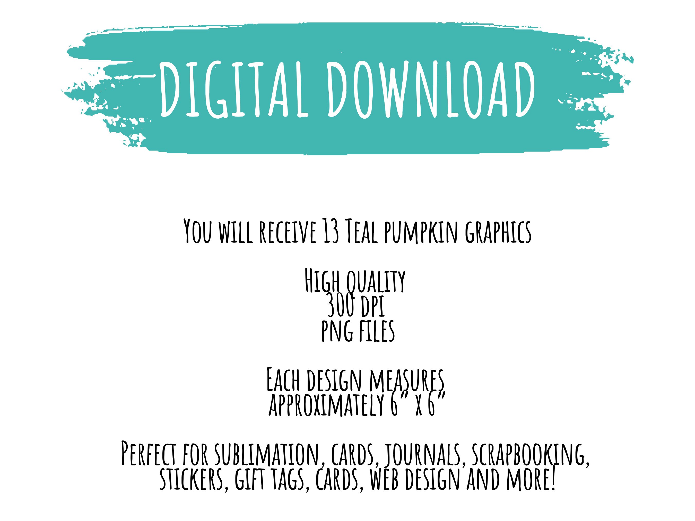 Teal Pumpkin Clipart, Teal Pumpkin Digital, Fall Graphics, Pumpkin Png ...