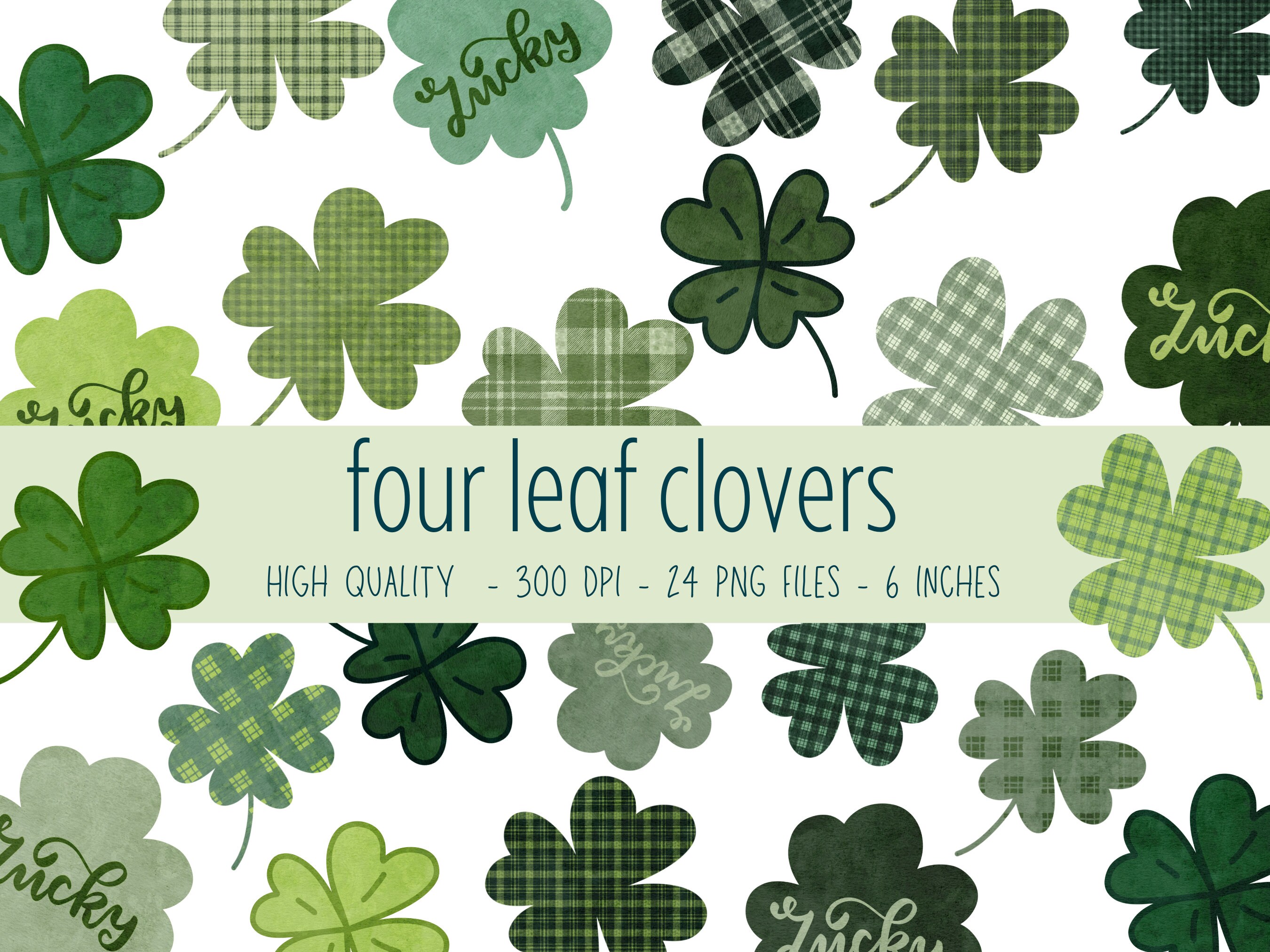 St Patricks Day Clipart, Shamrock Clipart, Four Leaf Clover Clipart ...