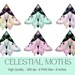 Moth Clipart Pastel Goth Clipart Magical Clipart Insect - Etsy