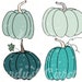 Teal Pumpkin Clipart, Teal Pumpkin Digital, Fall Graphics, Pumpkin Png ...