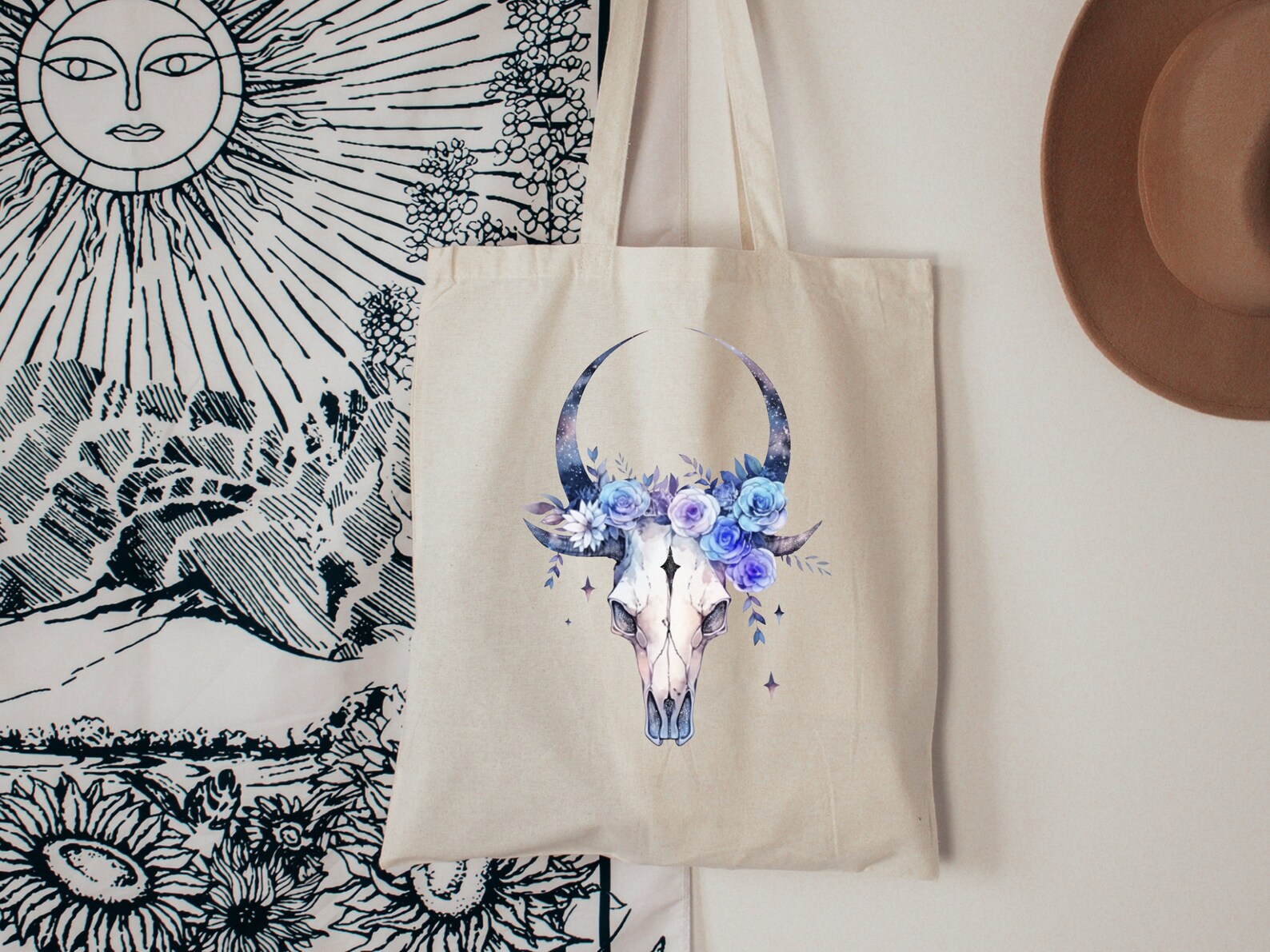 Bull Skull PNG, Western PNG, Gothic Western Sublimation Designs, Boho ...