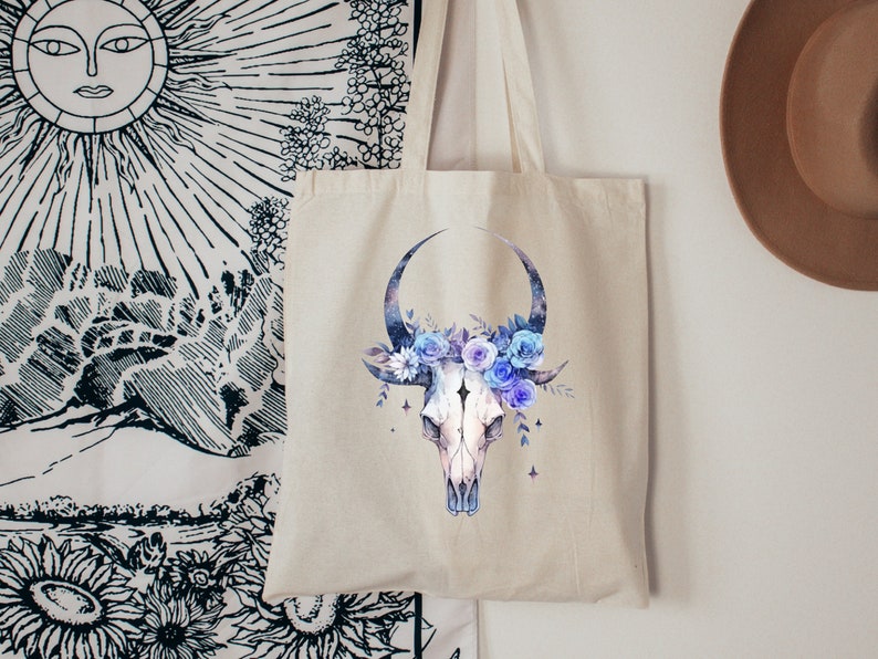 Bull Skull PNG, Western PNG, Gothic Western Sublimation Designs, Boho ...