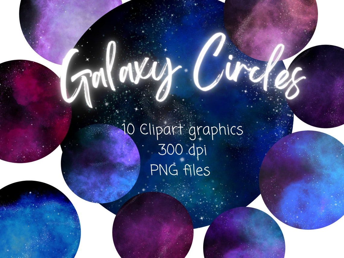 Galaxy Clip Art, Solar System Clipart, Outer Space Clipart, Digital ...