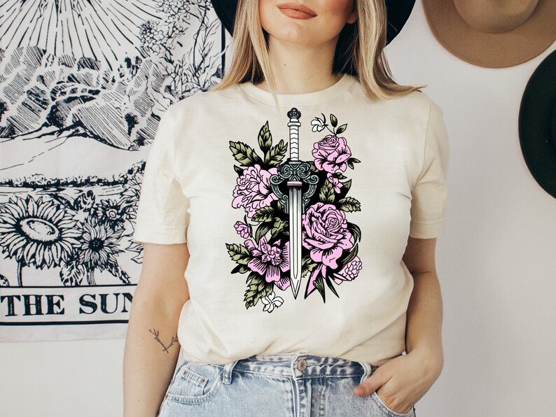 Dagger and Roses Clipart, Pink Roses PNG, Valentines Day Clipart ...