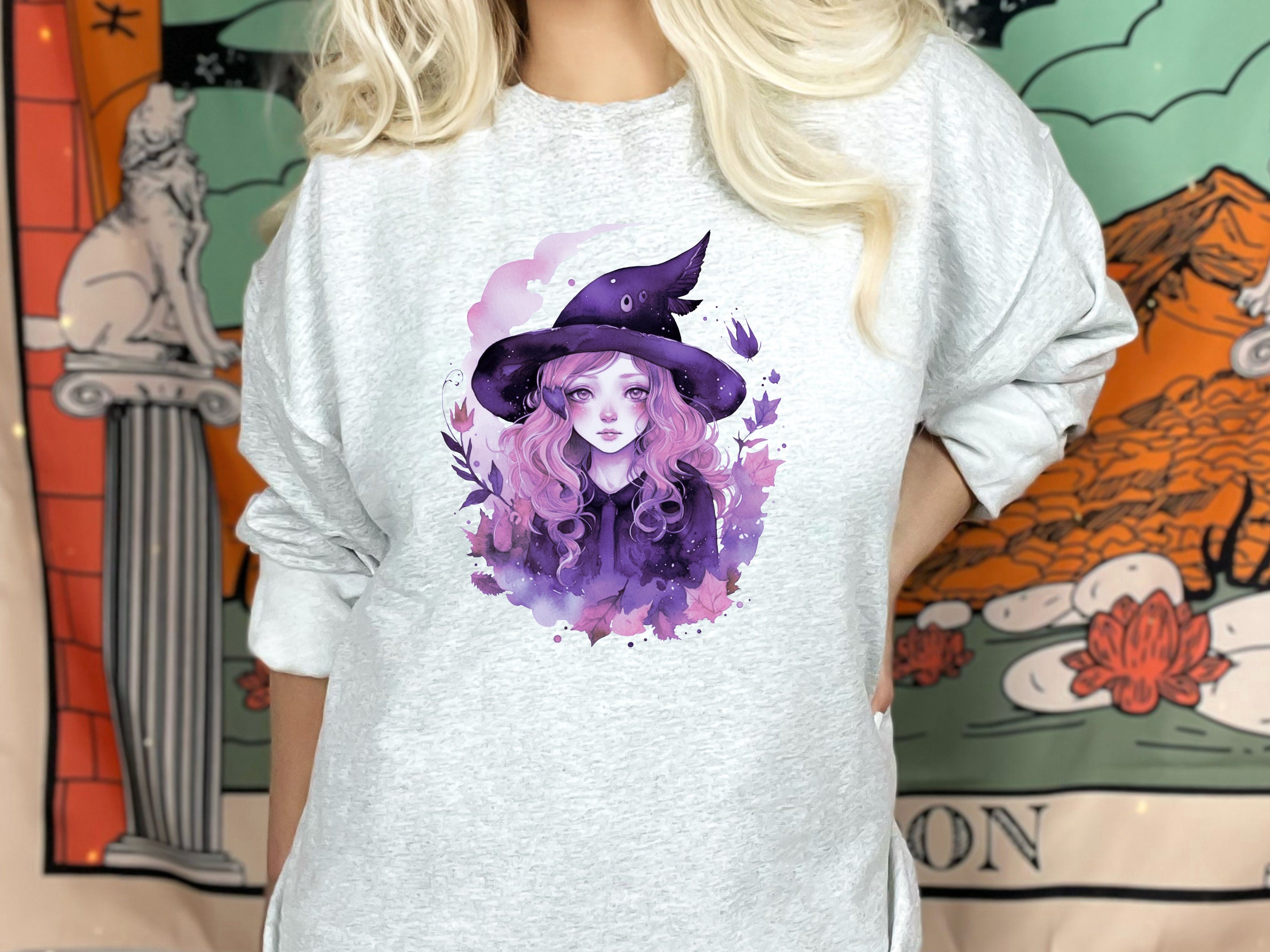Galaxy Witch PNG, Space Witch PNG, Watercolor Witch Png, Cute Cartoon ...