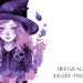 Galaxy Witch PNG, Space Witch PNG, Watercolor Witch Png, Cute Cartoon ...