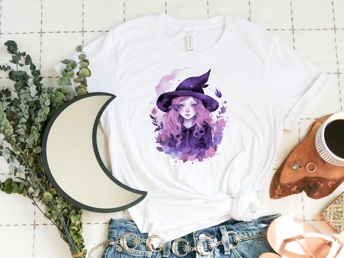 Galaxy Witch PNG, Space Witch PNG, Watercolor Witch Png, Cute Cartoon ...