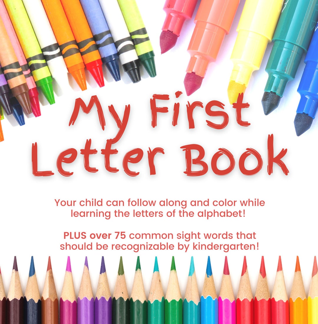 My First Letter Book - Etsy