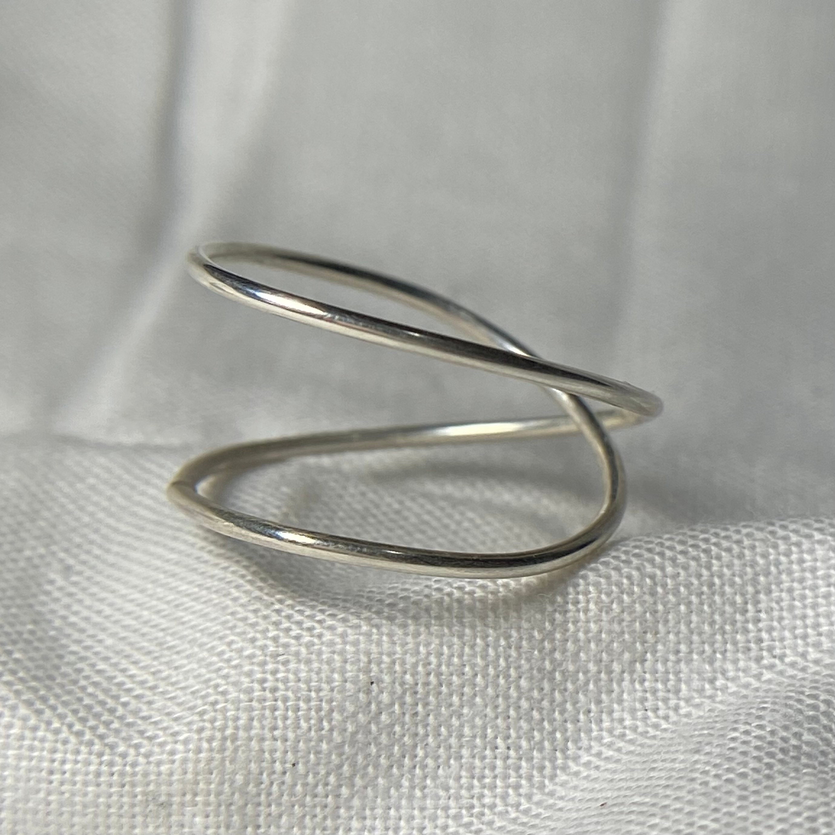 Super Thin X Shaped Ring Criss Cross Ringsterling Silver - Etsy