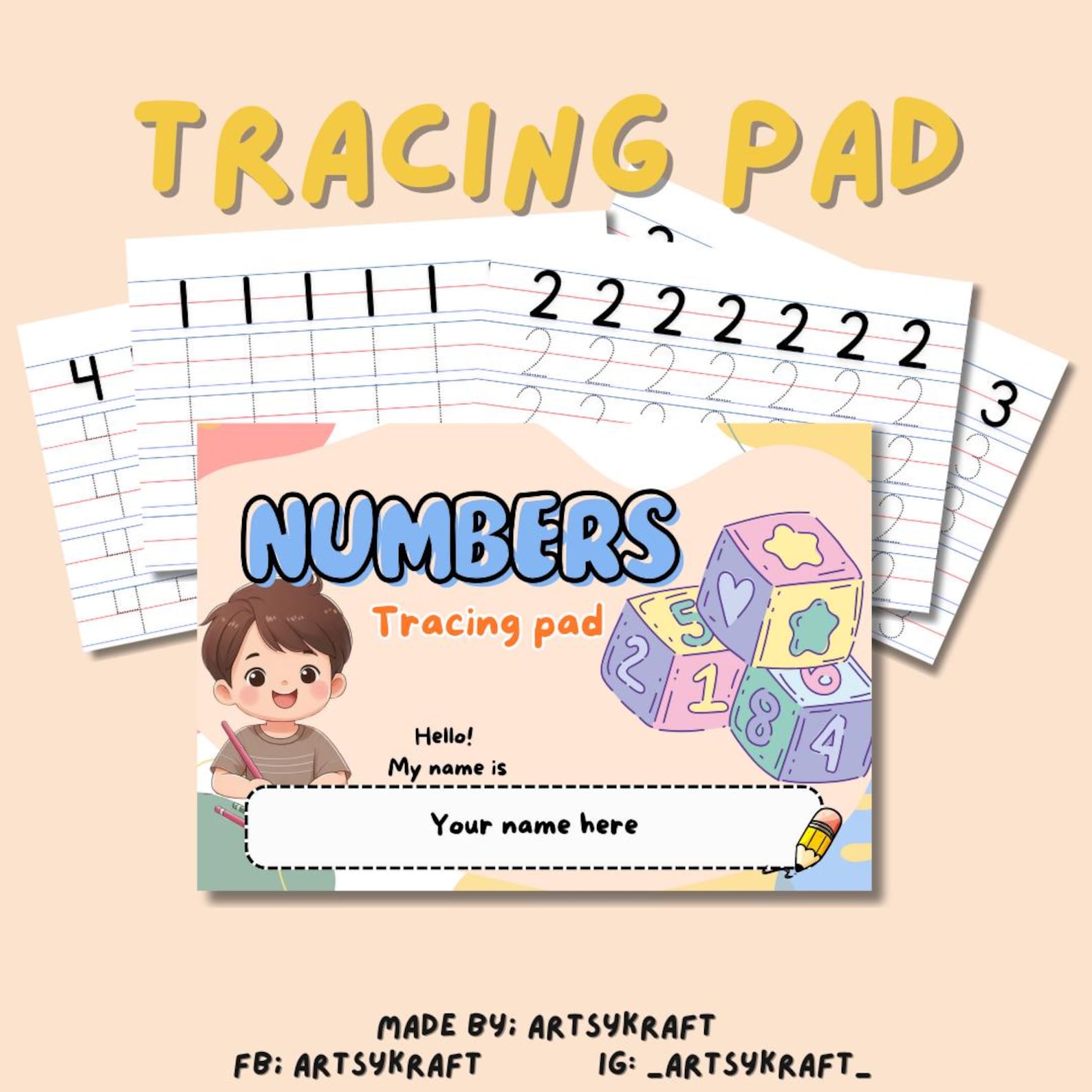 Tracing Pads for Kids /alphabet/numbers/shapes/lines&curves ...