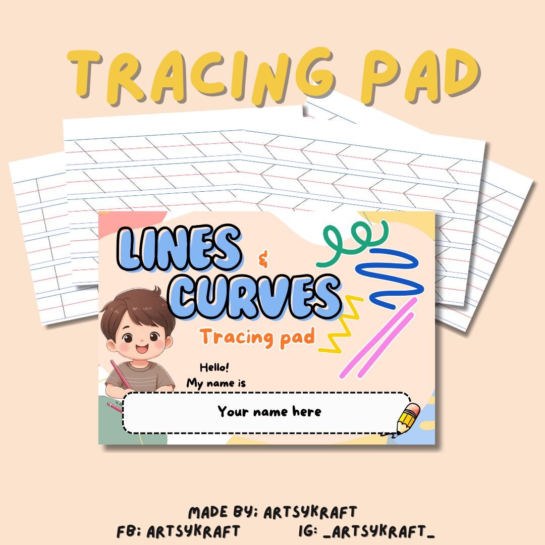 Lines and Curves Tracing Pad - Etsy