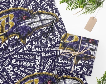 Raven Gift Wrapping Paper - Etsy