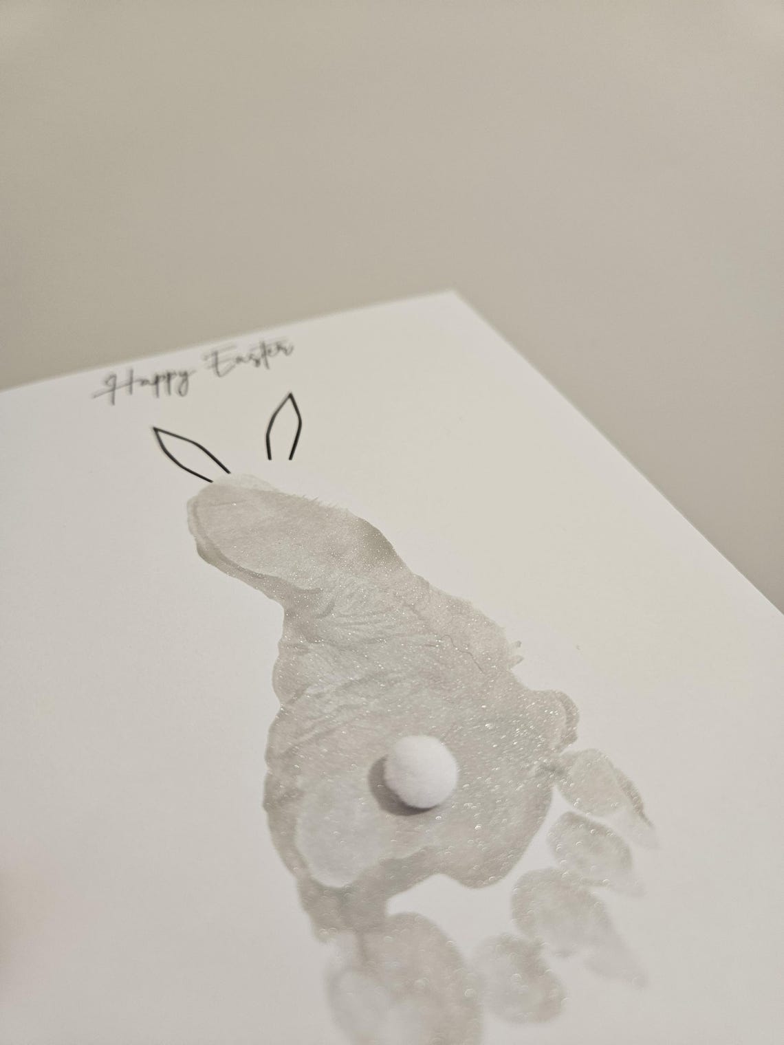 Easter Personalised Footprint Card Kit: Hoppy Easter Bunny Baby ...
