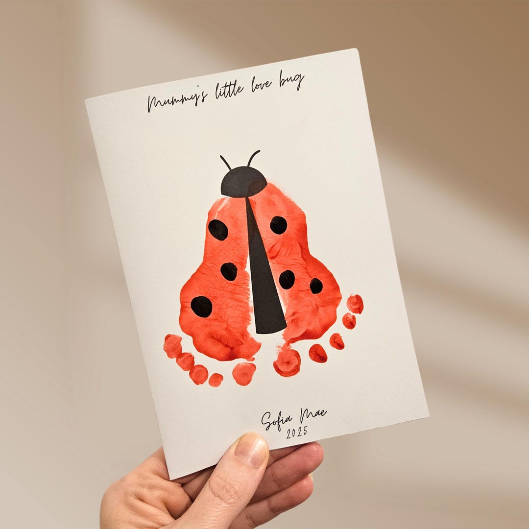 Personalised Love Bug Valentines Day Card Craft Kit | Personalised Baby ...