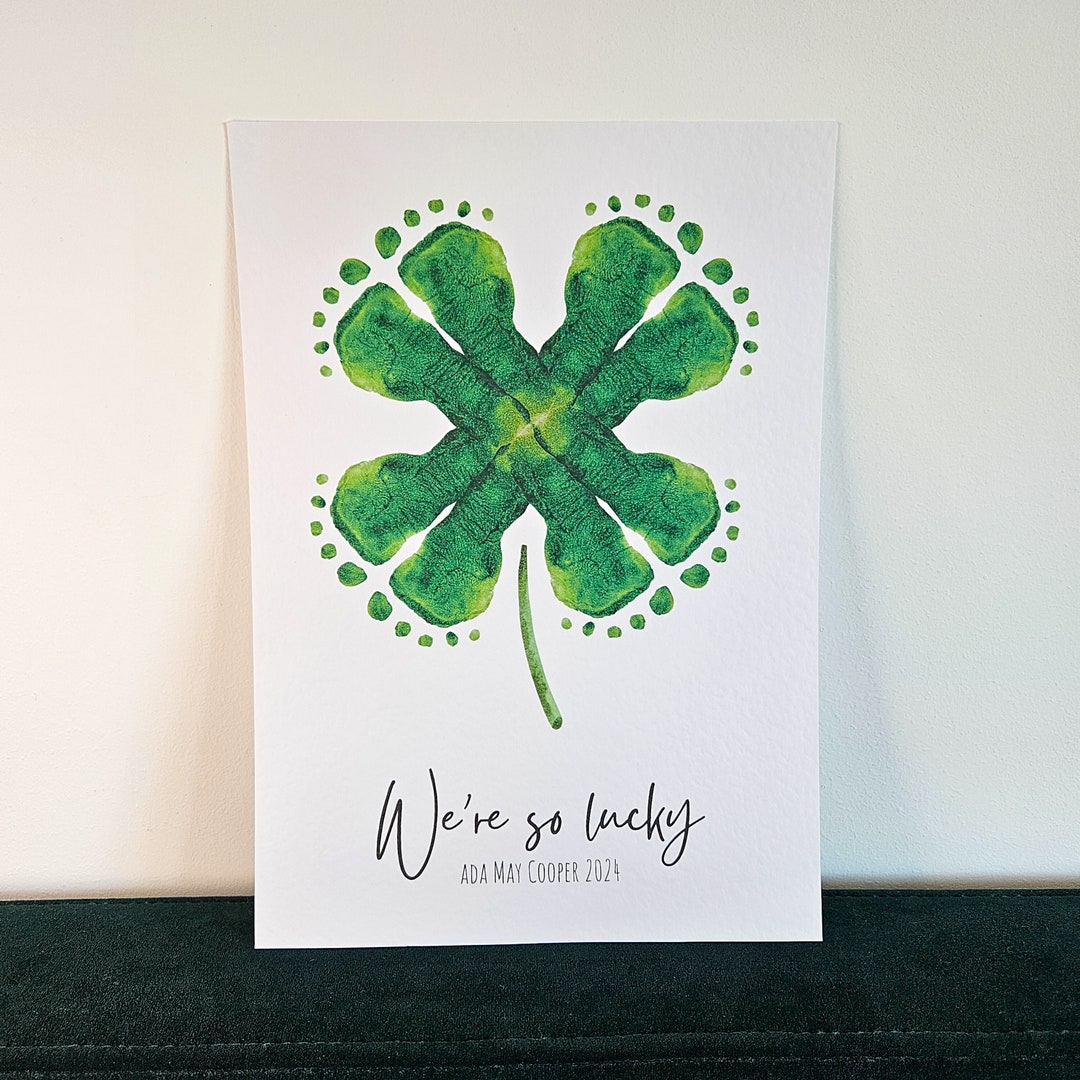 St. Patricks Day Handprint or Footprint Artwork: Personalised 'we Are ...