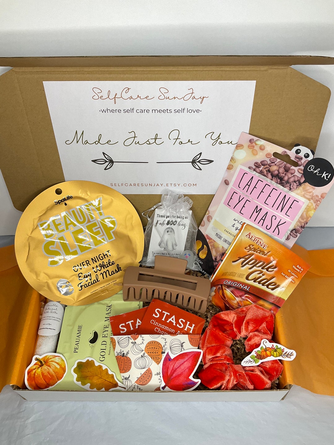 Fall Gift Box for Her College Care Package Spooky Basket for Teen Autumn Gift Box for Tween ...