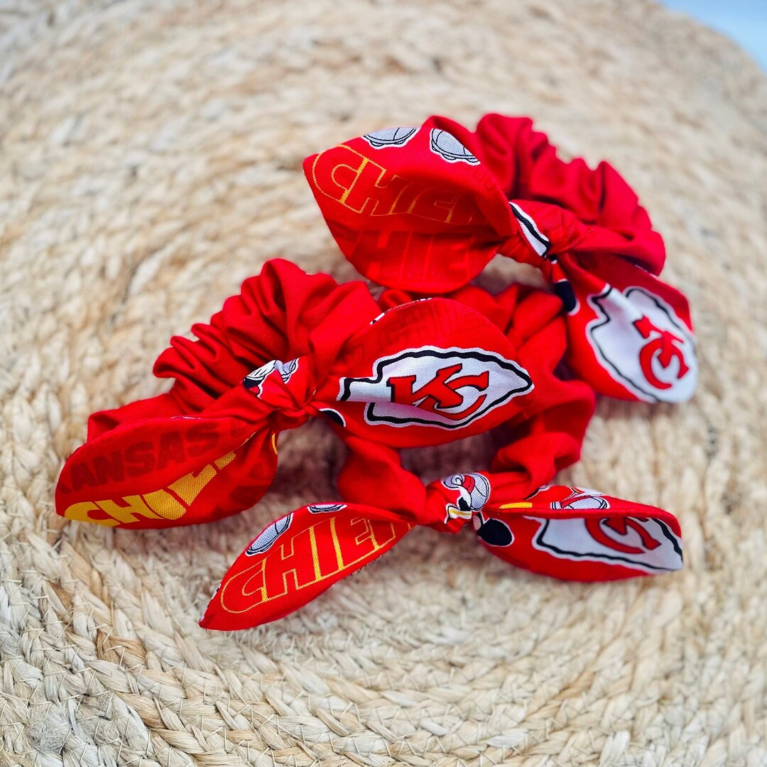 Kansas City Chiefs Scrunchie Chiefs Hair Bow-mommy and Me Bows-cotton ...