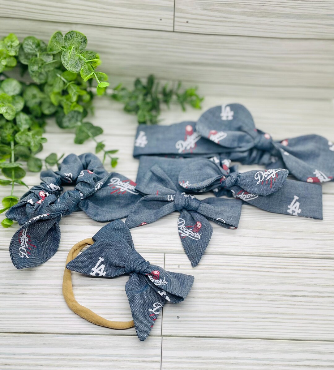 LA Dodgers Headband- Mommy and Me Bows- Mommy and Me Headbands- Mom and ...