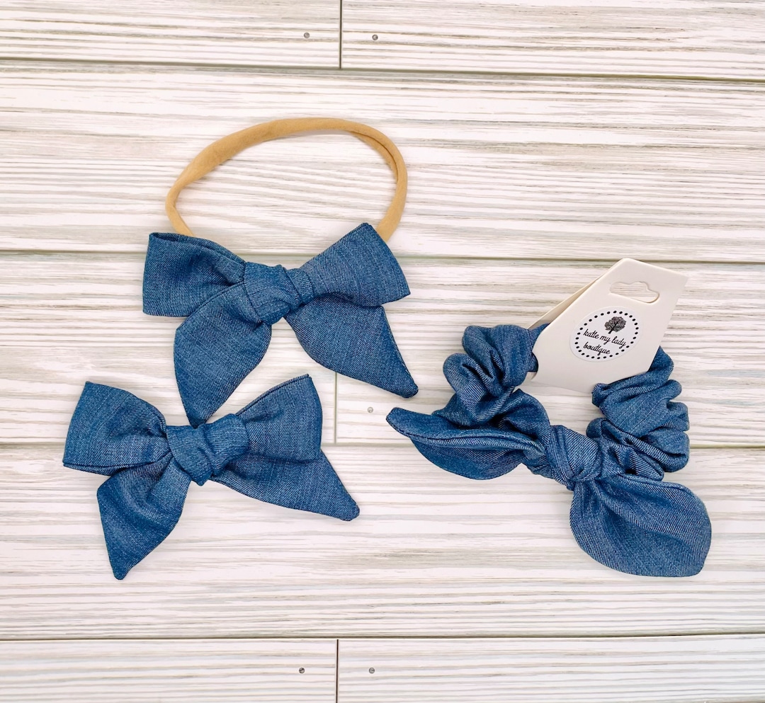 Mommy and Me Bows Fall Cotton Hair Bow Mom and Daughter - Etsy