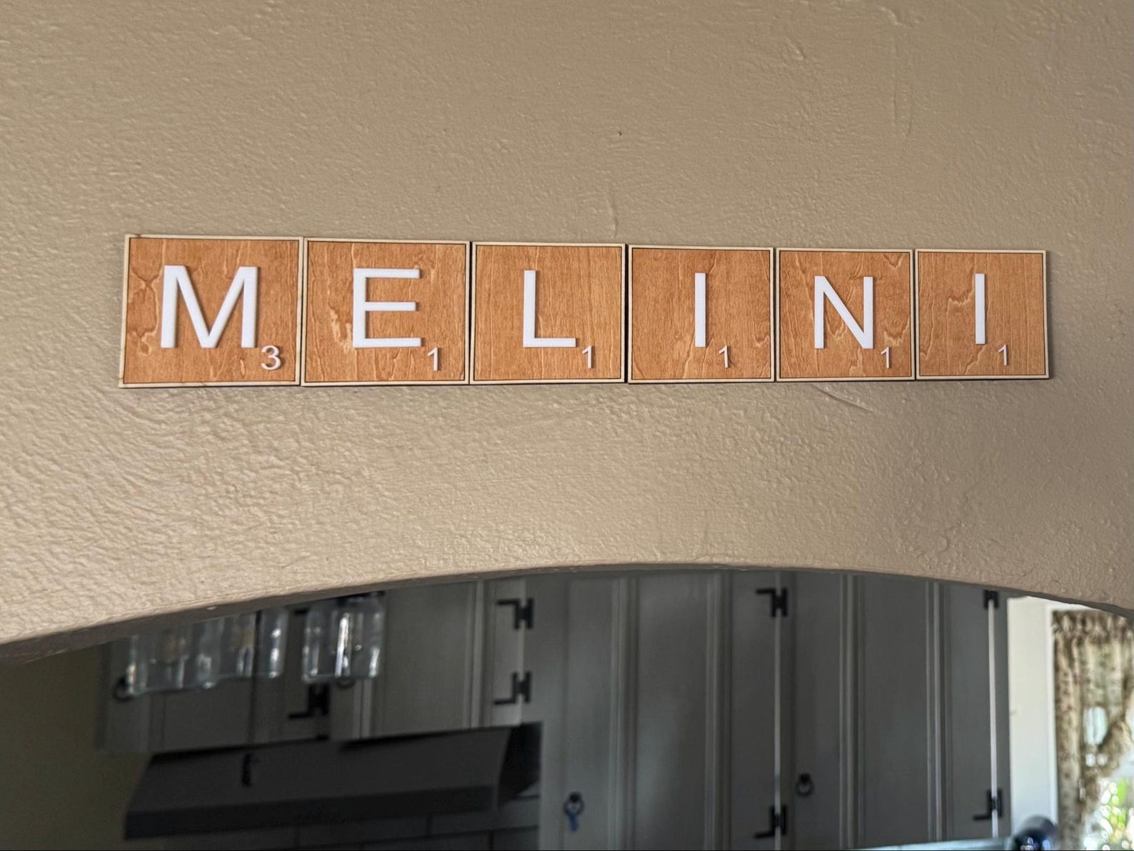 3d Wooden Large Scrabble Tiles, Family Names, Crossword Names, Wall Art ...