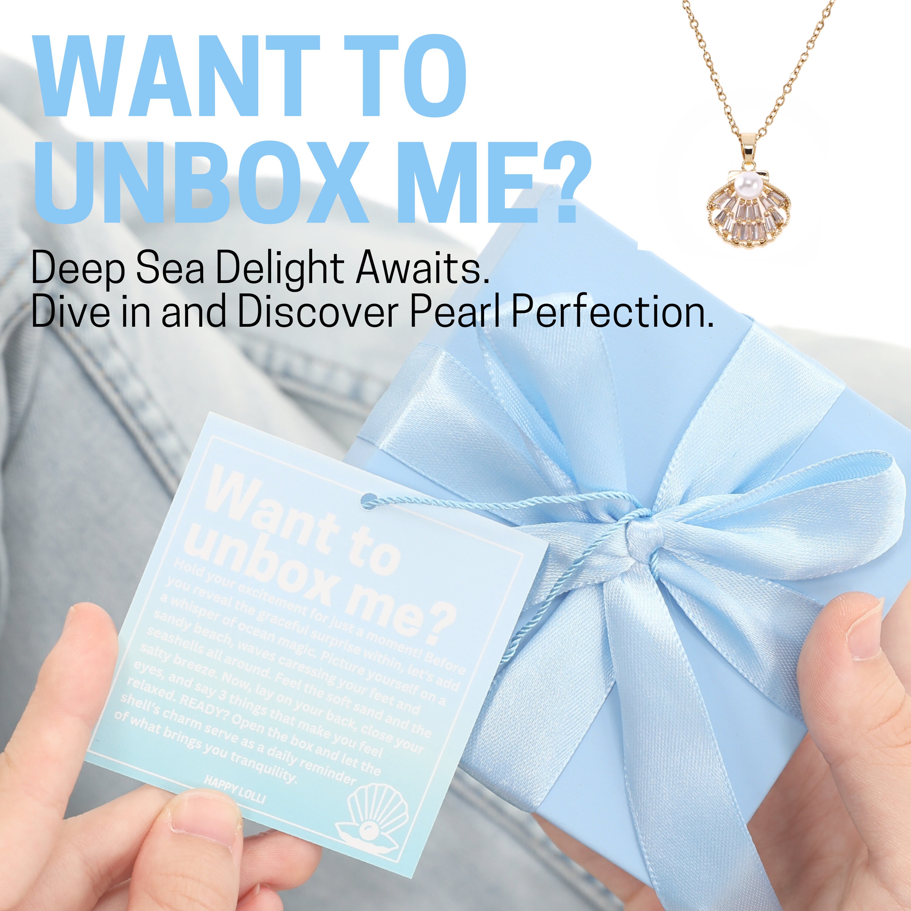 Shell& Pearl Necklace in Unique Ready-to-gift Box-18k Gold Plated,girl ...