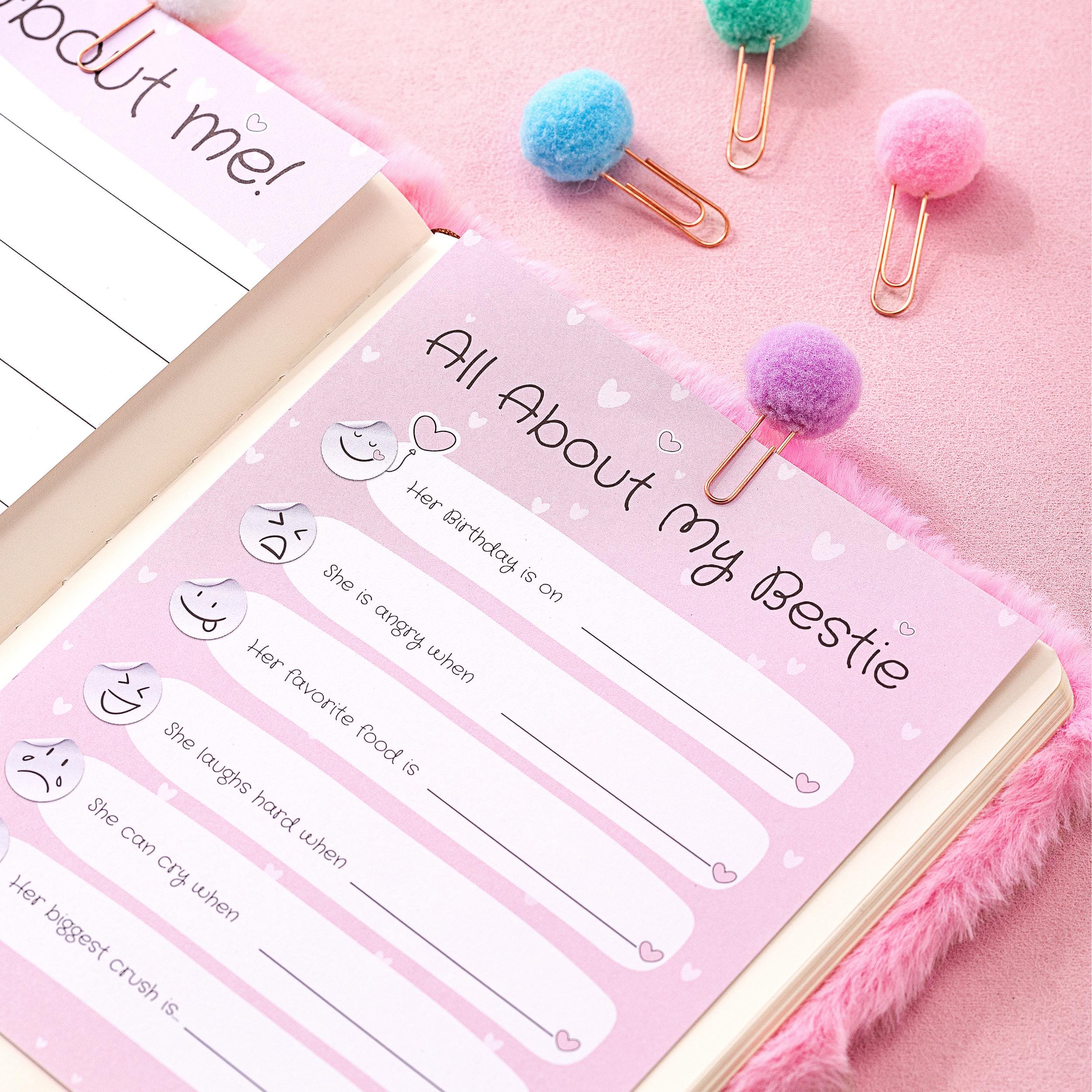 Journal Kit for Girls Pink Lockable Diary Set With Stickers Washi Tape ...