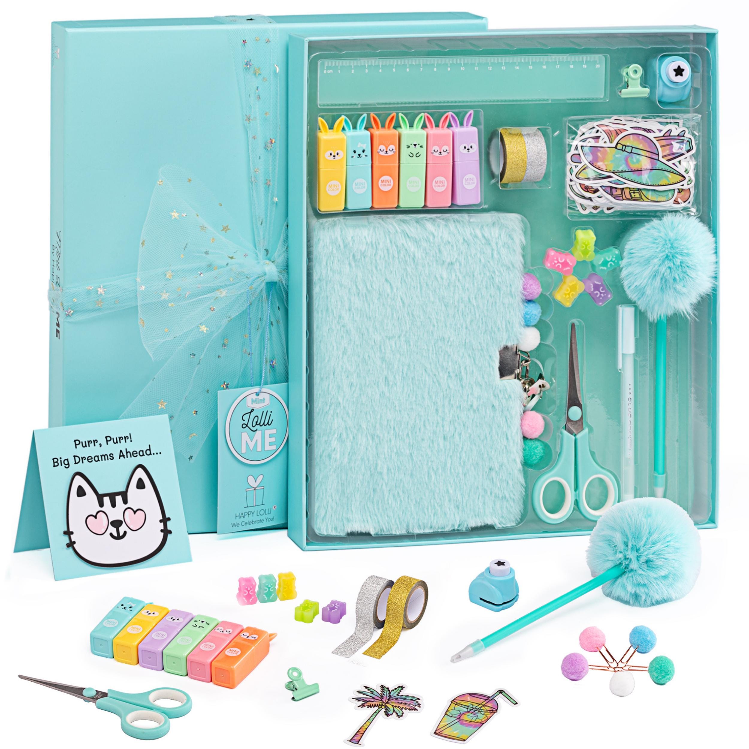 Journal Kit for Girls Mint Lockable Diary Set With Stickers Washi Tape ...