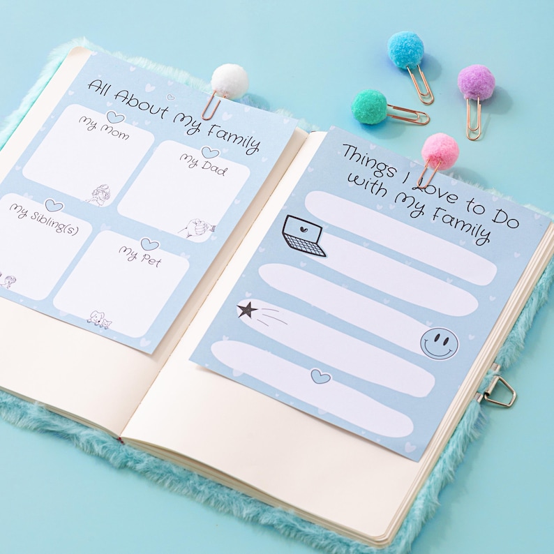 Journal Kit for Girls Mint Lockable Diary Set With Stickers Washi Tape ...