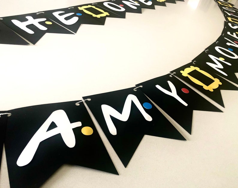 Custom Friends Theme Banner Friends Birthday Banner - Etsy