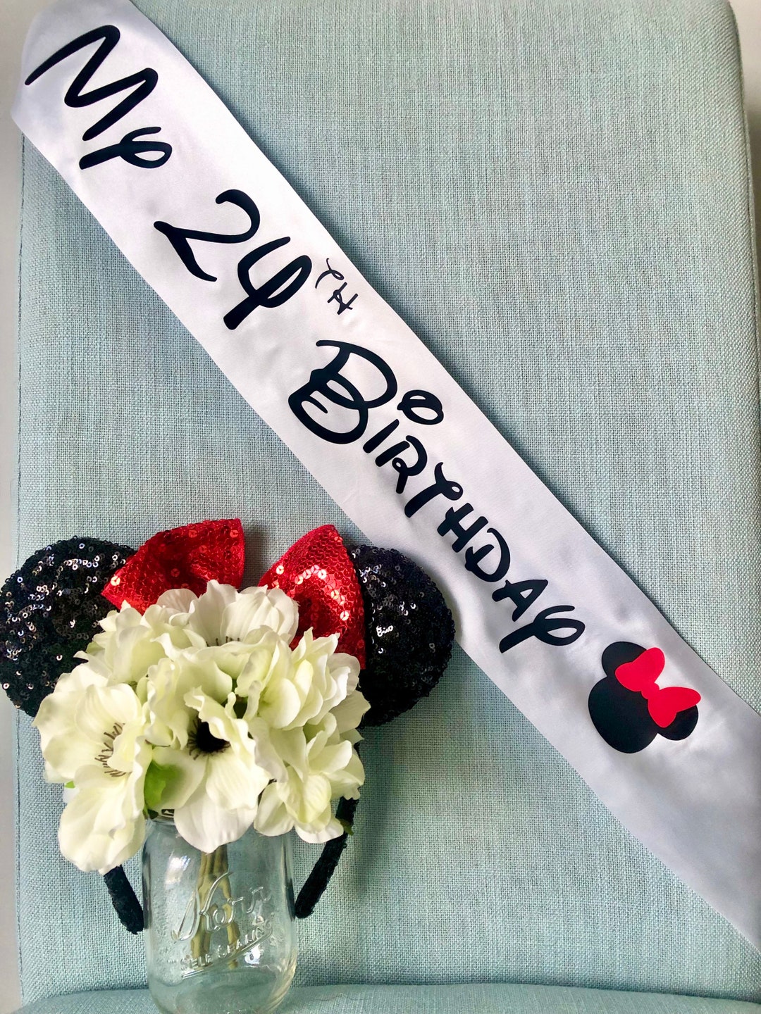 Customized Mouse Inspired Birthday Sash - Etsy