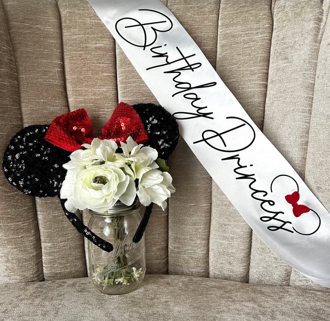 Mouse Inspired Birthday Sash | Mouse Inspired Birthday Princess - Etsy