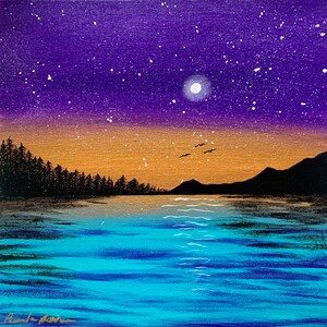 Nature Art, Landscape Art, Moonscape Art, Large Canvas Art, Beautiful ...