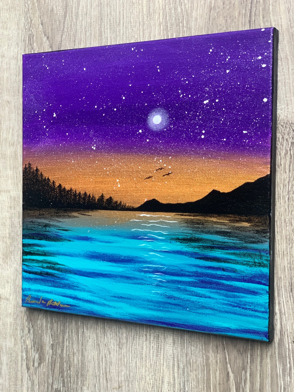 Nature Art, Landscape Art, Moonscape Art, Large Canvas Art, Beautiful ...