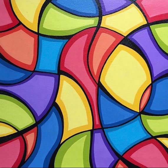 Bright Colorful Abstract Art