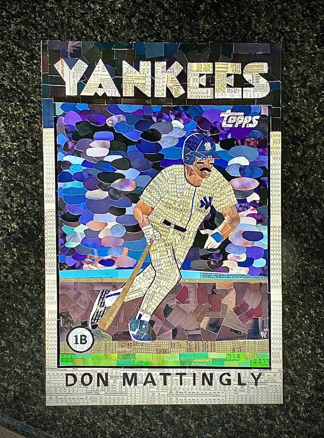 Don Mattingly 1986 Topps Baseball Card Mosaic - New York Yankees - Made ...
