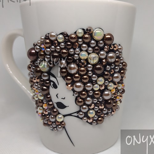 Monogram Initial Bling Mug Custom Bling Mug Custom Gift - Etsy