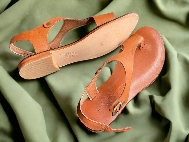 Toe Ring Sandals Leather Toe Sandal Greek Leather Sandals Etsy