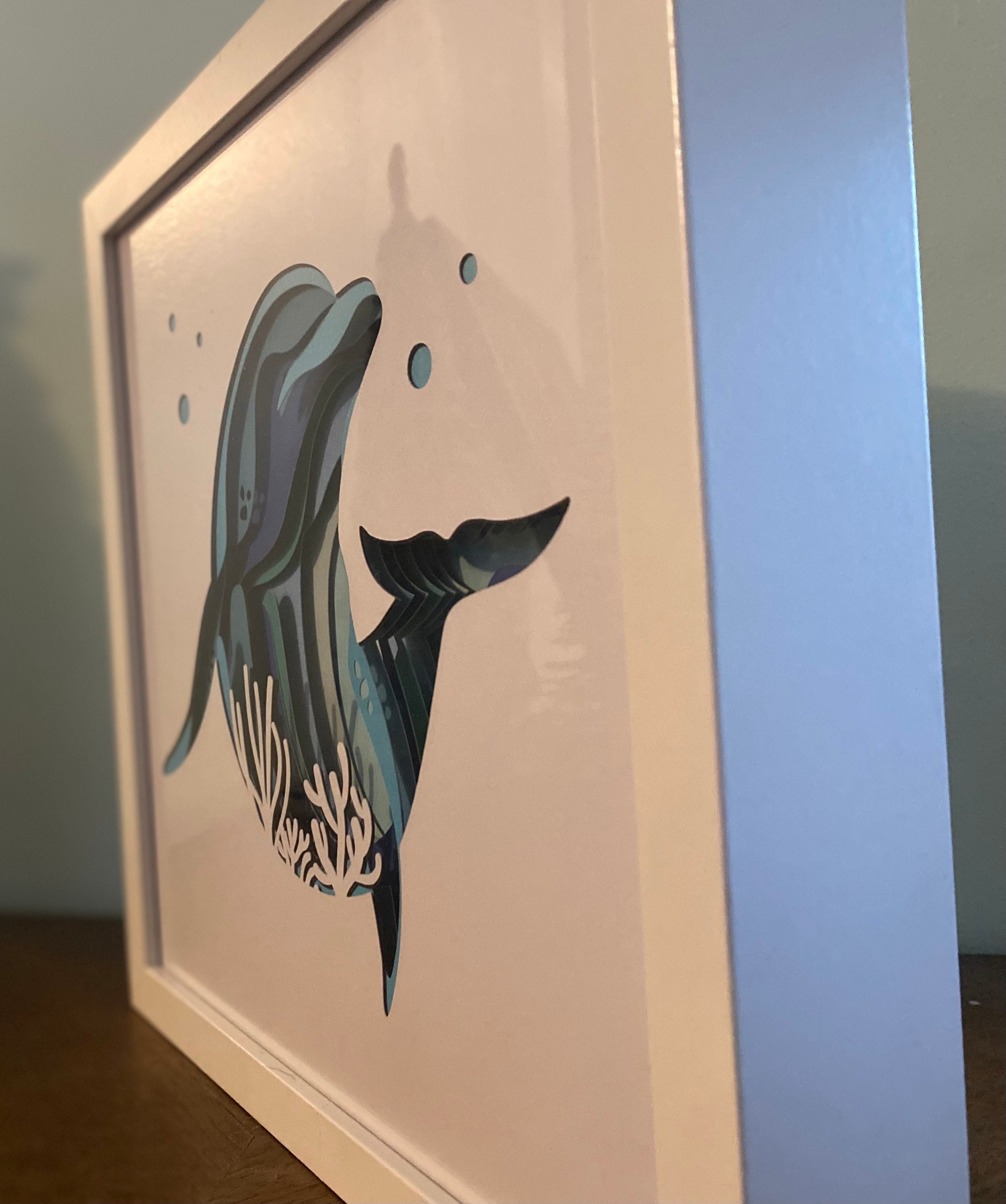 Dolphin 3D Handmade Shadow Box - Etsy