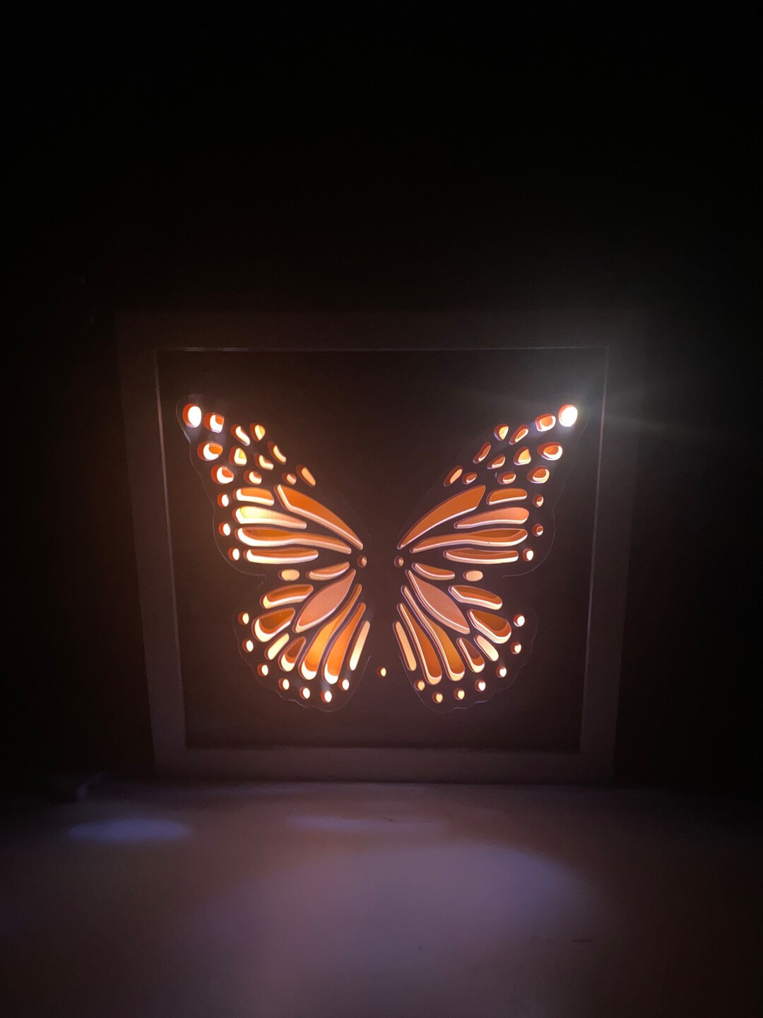 3D Butterfly Light Box - Etsy