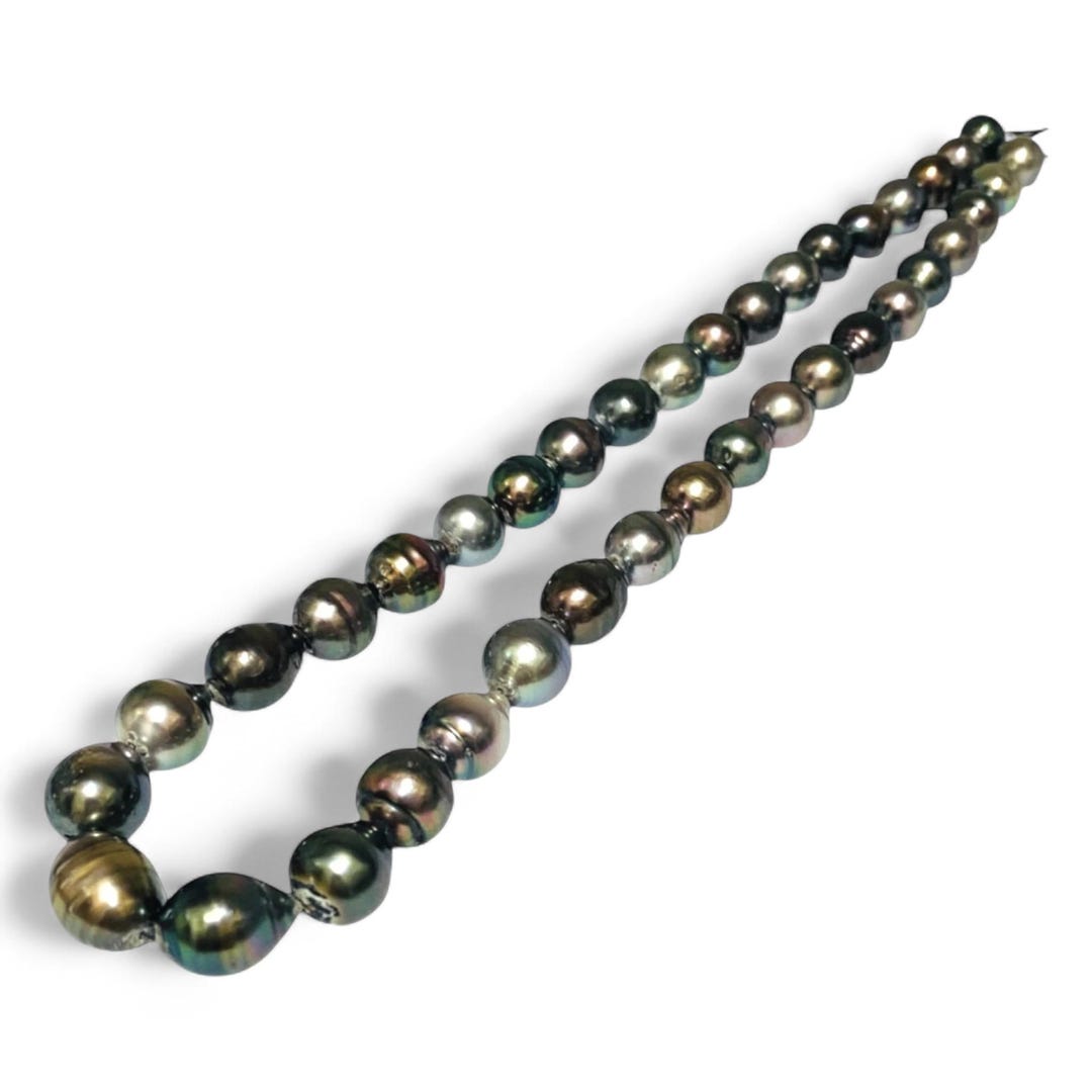 Baroque 8.2-10.7mm Tahitian Peacock Natural Peacock Spectrum Pearl 16 ...