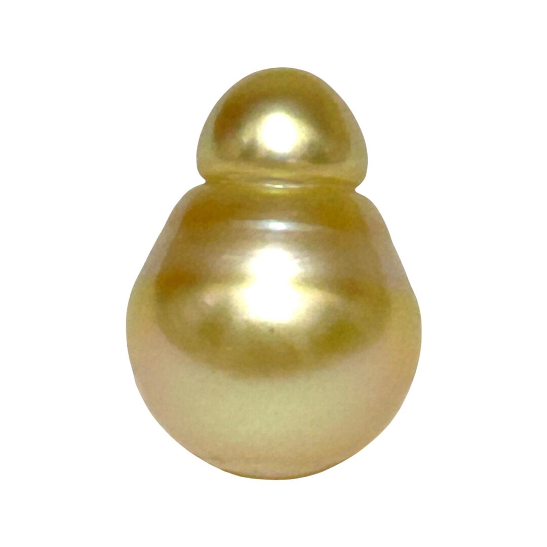 Rich Golden Philippine Sea Pearl - Baroque Undrilled 12.2x16.9mm 16.6ct ...